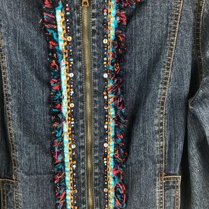 Ruby Rd. | Jackets & Coats | Ruby Rd Denim Jacket Confetti Zipper Front ...